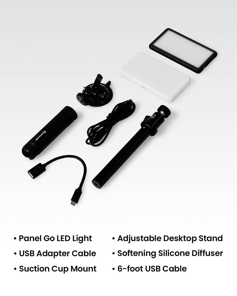 Broadcast Lighting Kit- Portable 1000 Lumen Panel Light With Stand