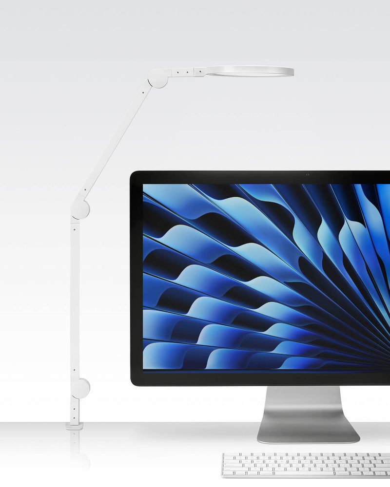 Edge Light 2.0 White LED Desk Lamp - Task & Video Stream Lighting