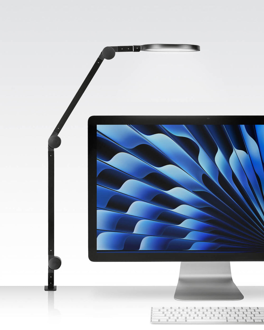 Edge Light 2.0 White LED Desk Lamp - Task & Video Stream Lighting