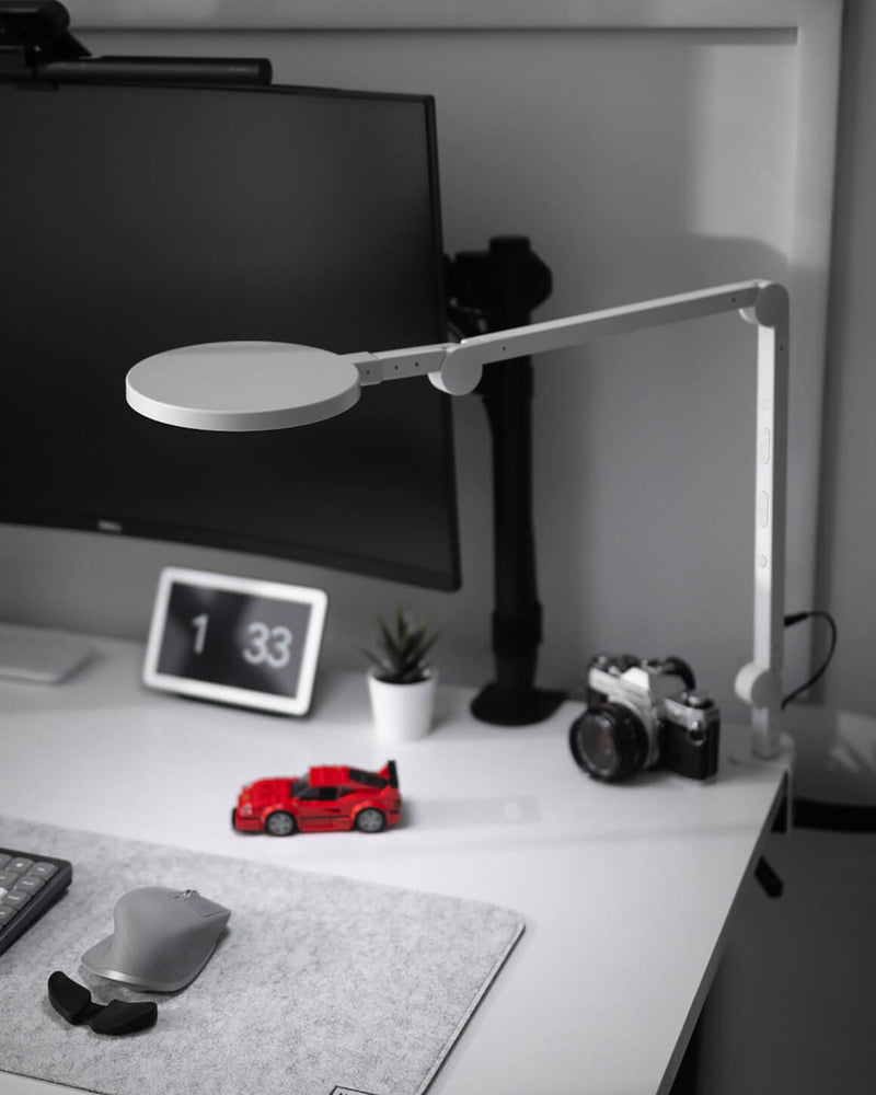 Edge Light 2.0 White LED Desk Lamp - Task & Video Stream Lighting