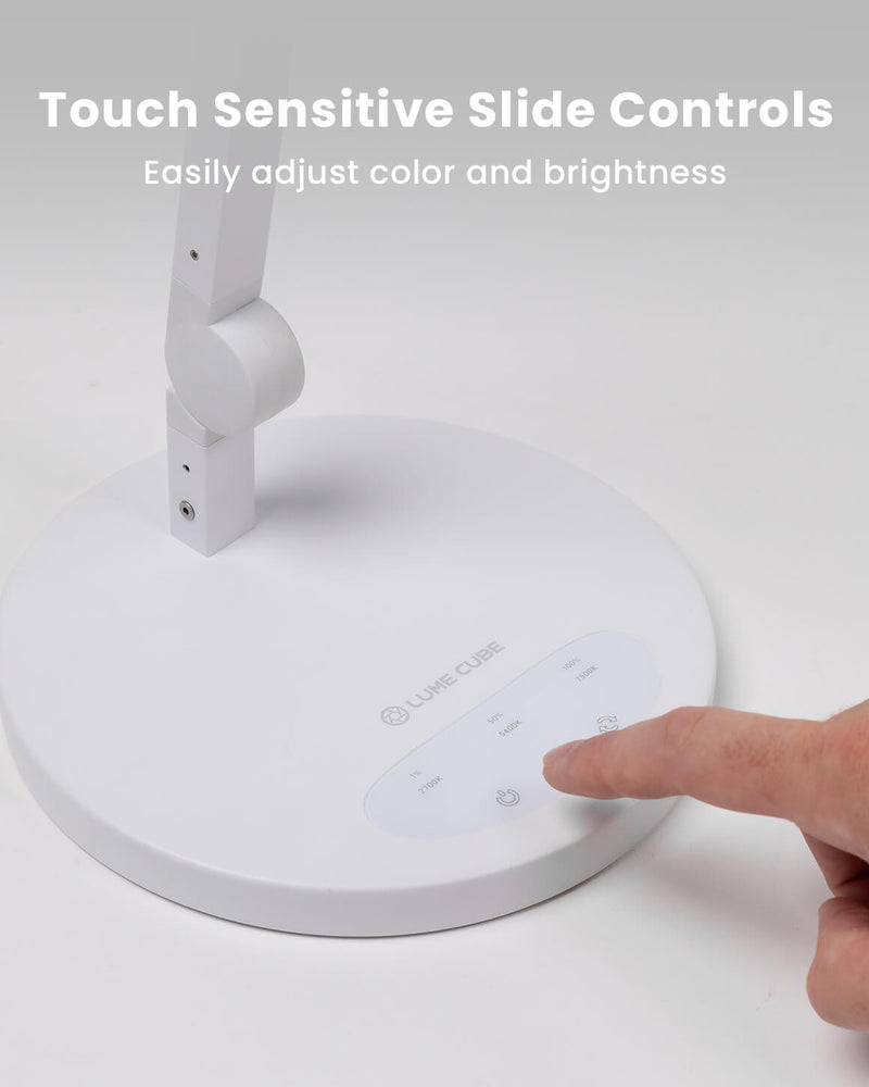 Edge Light 2.0 with Base - White LED Desk Lamp | Modern Adjustable LED ...