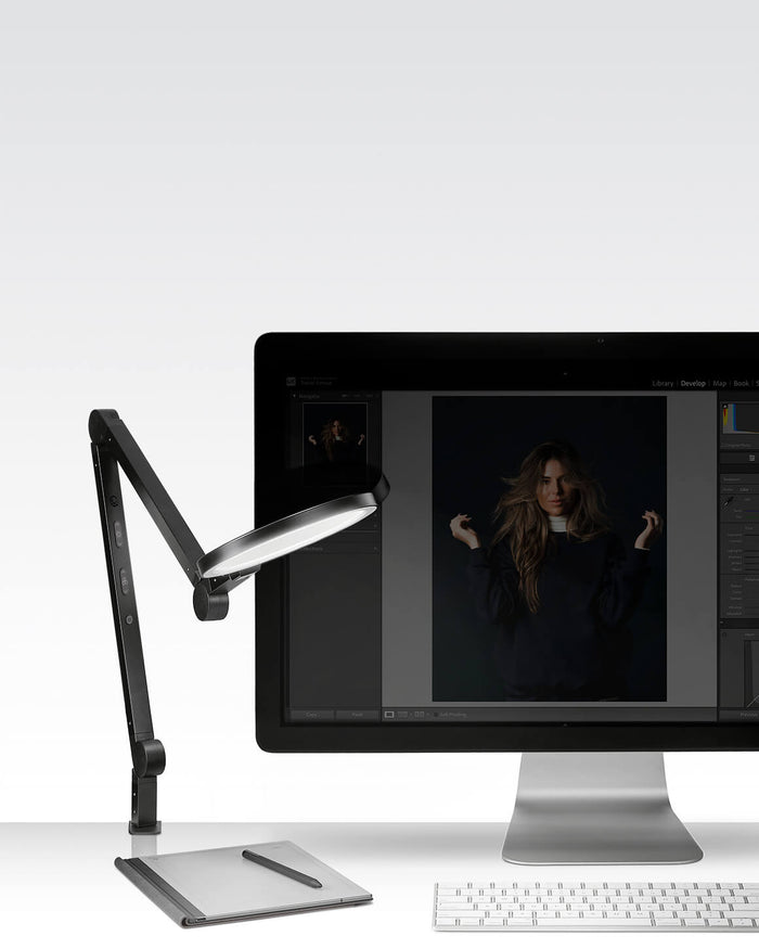 Edge Light 2.0 Black LED Desk Lamp | Modern Clamp-On Desk Light for Any ...