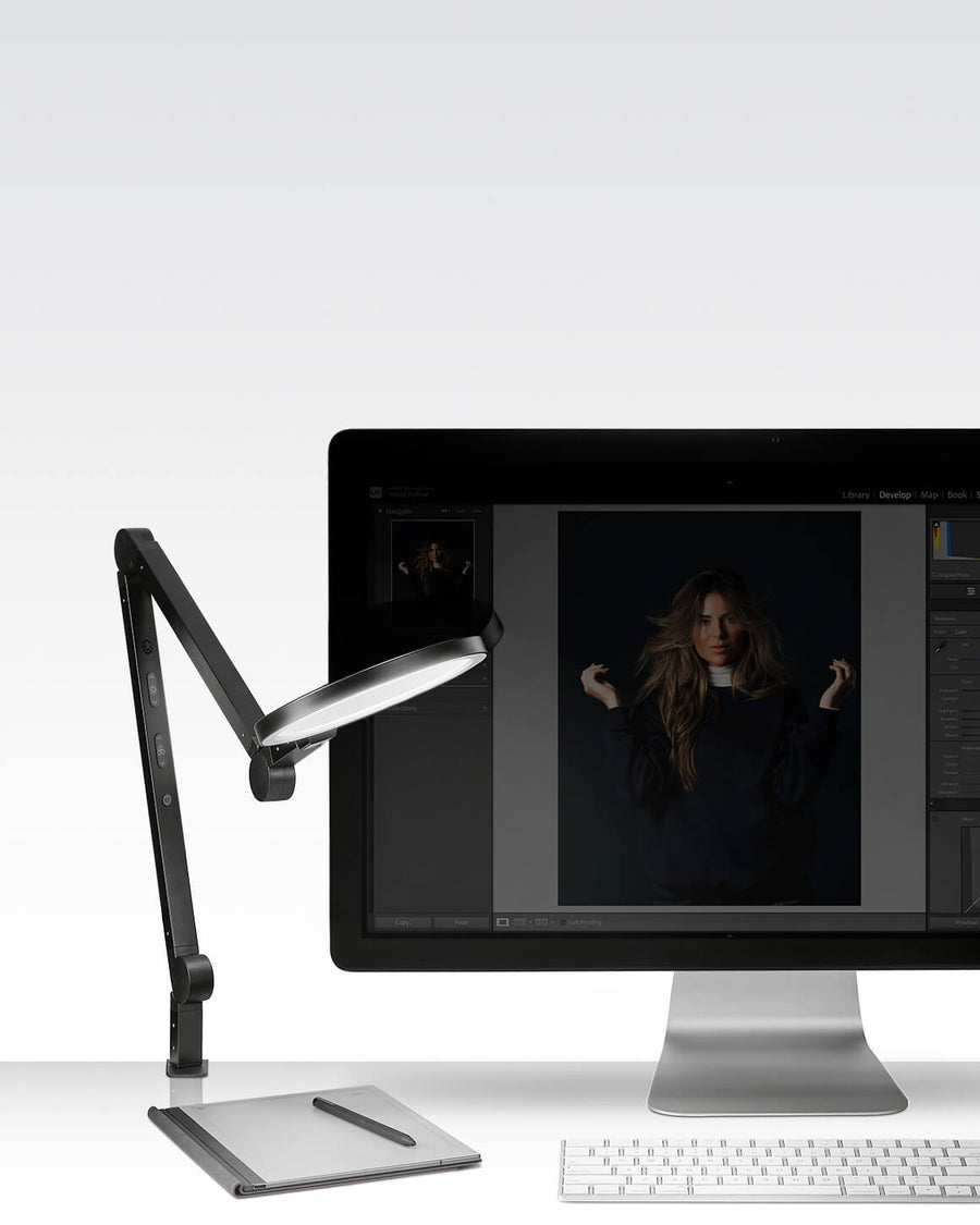 Edge Light 2.0 Black LED Desk Lamp | Modern Clamp-On Desk Light for Any ...