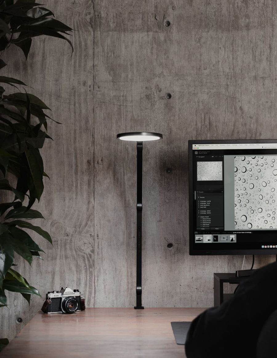 Edge Light 2.0 Black LED Desk Lamp | Modern Clamp-On Desk Light for Any ...