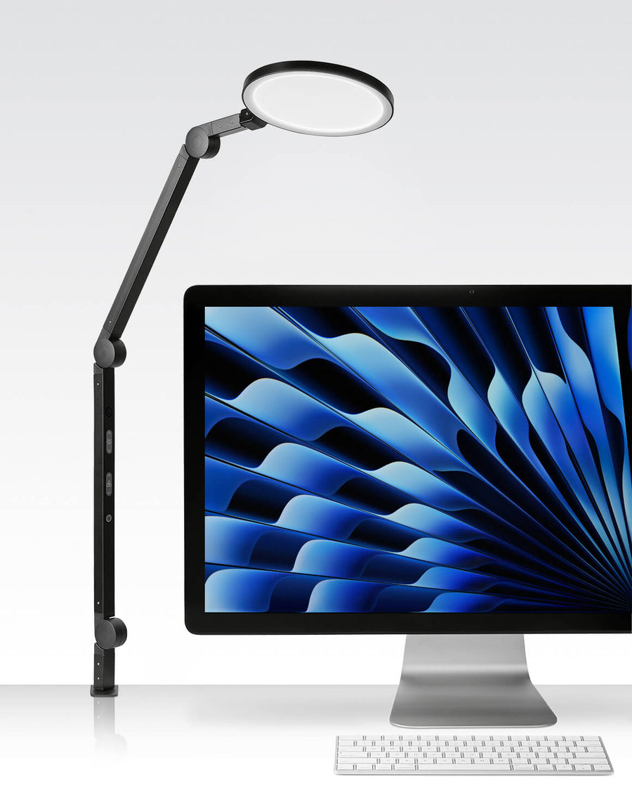 Edge Light 2.0 Black LED Desk Lamp | Modern Clamp-On Desk Light for Any ...