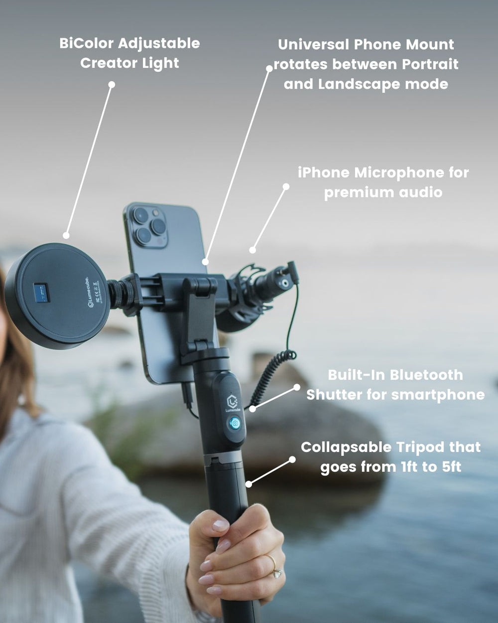 Mobile Creator Kit 2.0 - All-in-One Mobile Content Lighting & Audio Kit