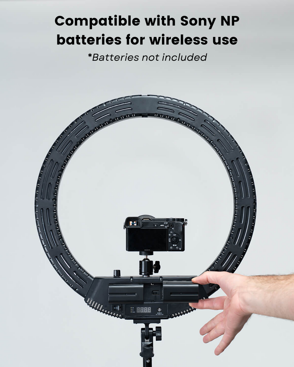 Ring Light: 18" Portable LED Ring Light with Stand
