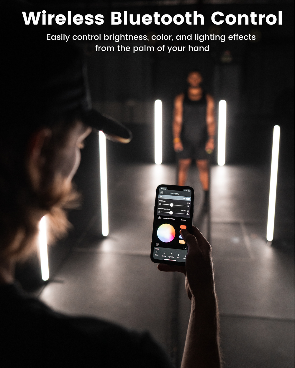 Tube Light XL - 4ft App-controlled RGB LED Tube Light with Internal Battery